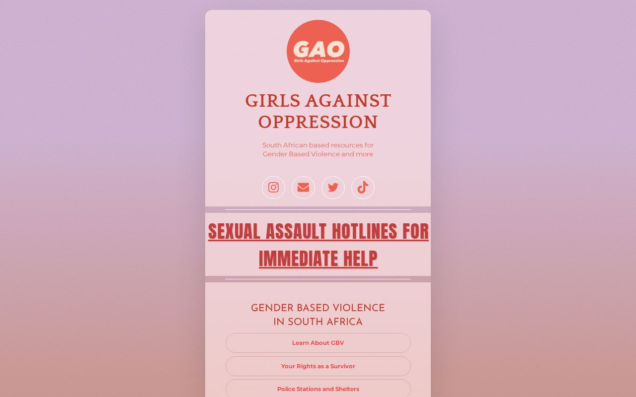 Girls Against Oppression